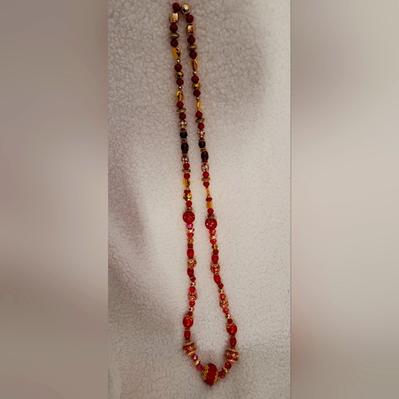 Handmade | Jewelry | Handmade Luxury Red Long Necklace | Poshmark